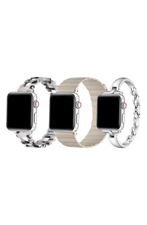 POSH TECH Assorted 3-pack Apple Watch® Watchbands - Silver Assorted