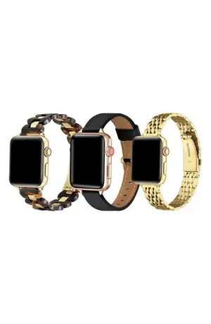 POSH TECH Assorted 3-pack Apple Watch® Watchbands - Gold Assorted