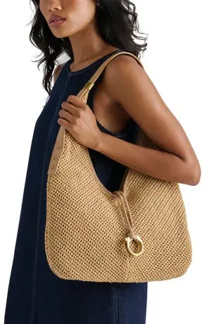 Dolce Vita Mercer Raffia Shoulder Bag