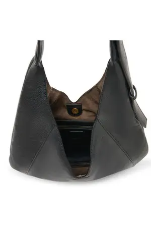 Dolce Vita Mercer Leather Shoulder Bag - Black Leather