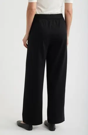 Eileen Fisher Pintuck High Waist Wide Leg Pants