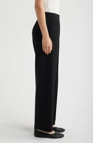 Eileen Fisher Pintuck High Waist Wide Leg Pants