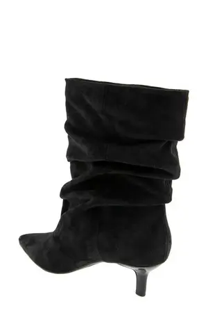 Bcbgmaxazria Dalles Kitten Heel Pointed Toe Scrunch Bootie - Black