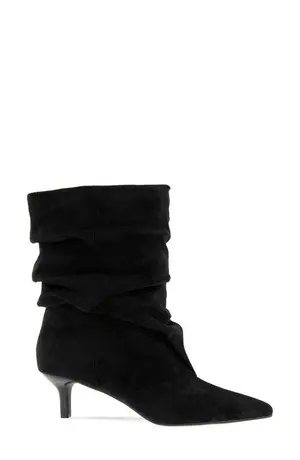 Bcbgmaxazria Dalles Kitten Heel Pointed Toe Scrunch Bootie - Black