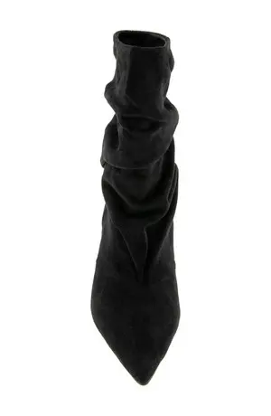 Bcbgmaxazria Dalles Kitten Heel Pointed Toe Scrunch Bootie - Black