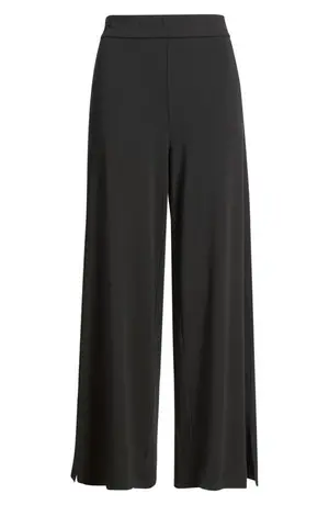 Eileen Fisher Side Slit Wide Leg Ankle Pants