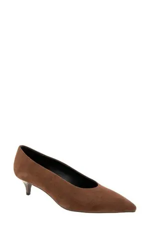 Bcbgmaxazria Pacsin Pointed Toe Kitten Heel Pump - Dark Brown