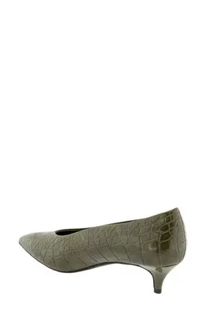 Bcbgmaxazria Pacsin Pointed Toe Kitten Heel Pumps - Olive