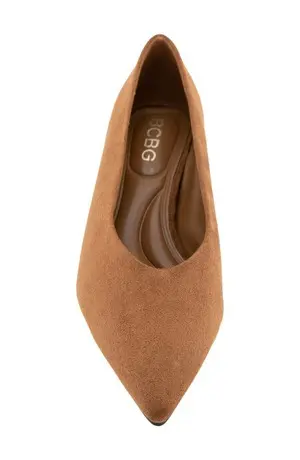 Bcbgmaxazria Pacsin Pointed Toe Kitten Heel Pump - Tan