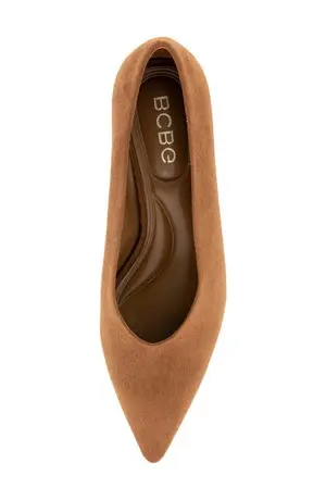 Bcbgmaxazria Pacsin Pointed Toe Kitten Heel Pump - Tan