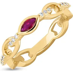 Bony Levy 18k Gold El Mar Gemstone & Diamond Stackable Ring - 18k Gold/diamond/ruby