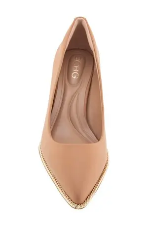 Bcbgmaxazria Clara Chain Pointed Toe Pump - Tan