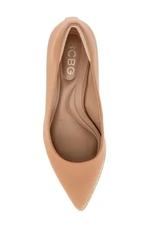 Bcbgmaxazria Clara Chain Pointed Toe Pump - Tan