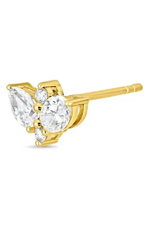 Bony Levy 18k Gold Diamond Triple Marquise Stud Earrings