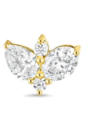Bony Levy 18k Gold Diamond Triple Marquise Stud Earrings
