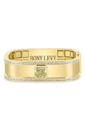 Bony Levy 18k Gold Iris Diamond Bangle Bracelet