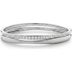 Monica Vinader Nura Lab Grown Diamond Set Of 2 Bangle Bracelets - Sterling Silver