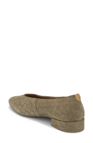 Gentle Souls Awilla Embossed Flat - Algae Suede