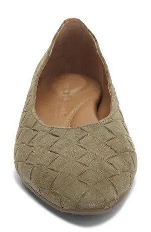 Gentle Souls Awilla Embossed Flat - Algae Suede