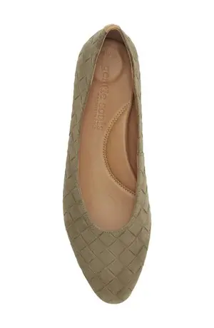 Gentle Souls Awilla Embossed Flat - Algae Suede