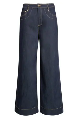 Cinq À Sept Sallie High Waist Wide Leg Jeans