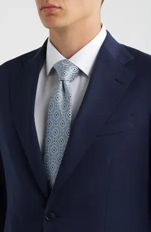 Zanella Chip Wool Twill Sport Coat - Blue