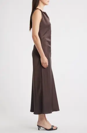 Sam Edelman Ruched Satin Maxi Dress