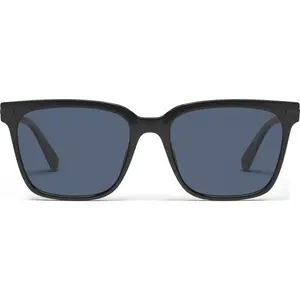 Quay Recap 56mm Polarized Square Sunglasses Black/navy Polarized