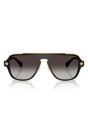Versace 56mm Square Sunglasses - Black/grey Gradient