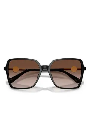 Versace 58mm Square Frame Sunglasses With Medusa Hardware