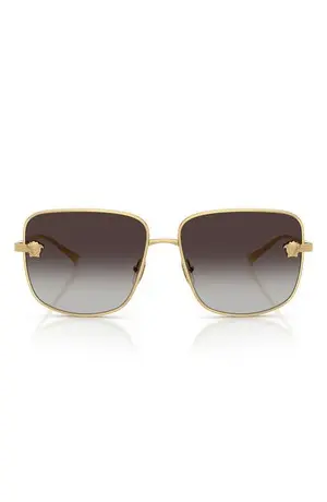 Versace 59mm Square Sunglasses - Gold/grey Gradient