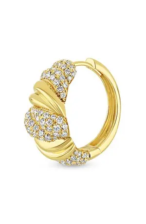 Bony Levy 18k Gold Diamond Hoop Earrings