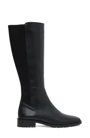 Aquatalia Romello Waterproof Knee High Boot - Black Leather