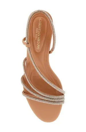 Christian Siriano Embellished Slingback Sandals