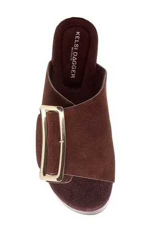 KELSI DAGGER BROOKLYN Dover Platform Slide Sandal - Warm Brown