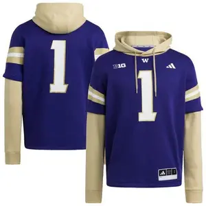 Adidas Washington Huskies Jersey Pullover Hoodie
