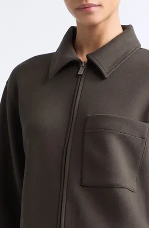 Vince Textured Knit Zip Jacket