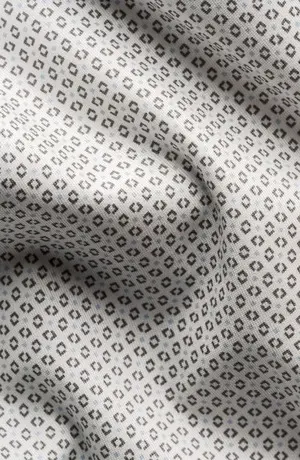 Eton Slim Fit Geometric Print Dress Shirt - Light Grey