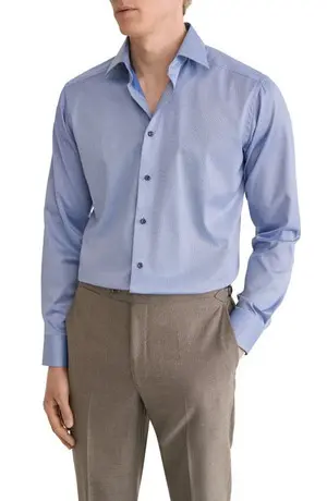 Eton Slim Fit Textured Dress Shirt