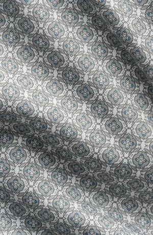 Eton Contemporary Fit Print Dress Shirt - Medium Blue