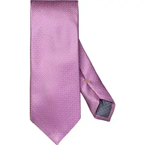 Eton Micro Geo Silk Jacquard Tie - Medium Pink