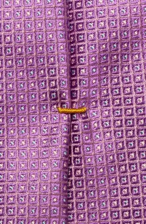 Eton Micro Geo Silk Jacquard Tie - Medium Pink