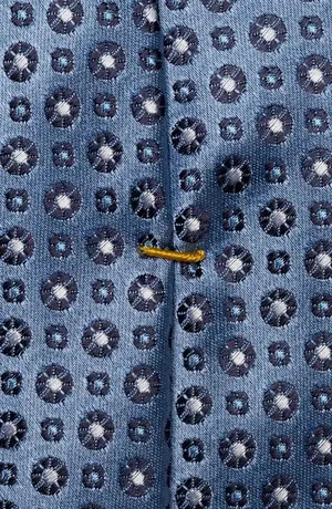 Eton Medallion Silk Jacquard Tie - Light Blue