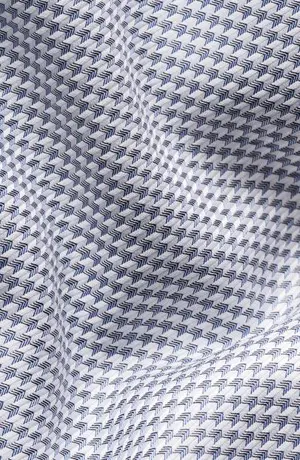 Eton Contemporary Fit Houndstooth Dress Shirt - Navy