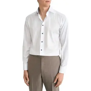Eton Slim Fit Twill Dress Shirt - White
