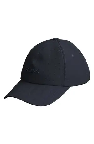 BOSS Zed Jersey Herringbone Adjustable Baseball Cap - Dark Blue