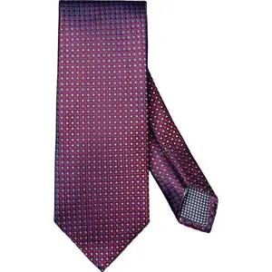Eton Diamond Silk Jacquard Tie Medium Red