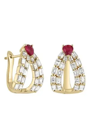 Bony Levy El Mar Ruby & Diamond Statement Earrings