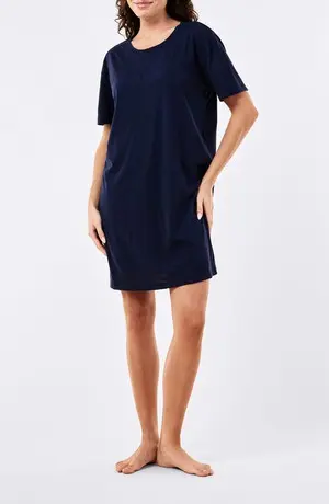 PAPINELLE Ada Knit Midi Nightgown - Navy