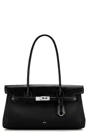 Jw Pei Yara Faux Leather Shoulder Bag - Black Lychee Pattern